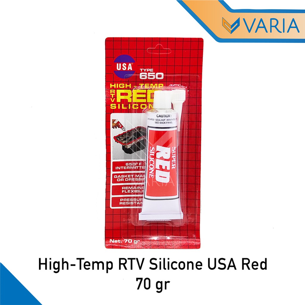 Lem Silikon / Silicone Tube Hi Temp Red Merah Sealer Sealant USA 70 gr ...