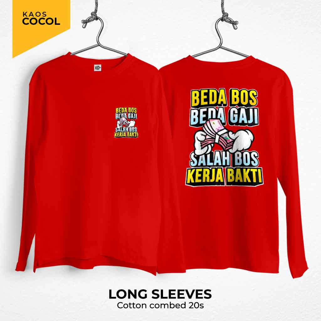 Cocol Store - Kaos Kata Viral Beda Bos Beda Gaji | Lazada Indonesia
