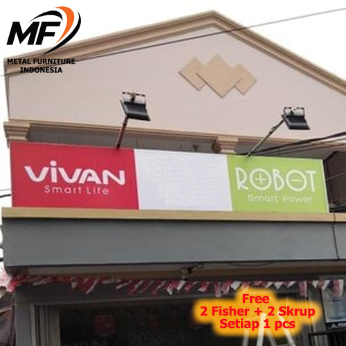 Tiang Lampu Sorot Banner Spanduk Reklame Billboard bahan Premium Kokoh ...