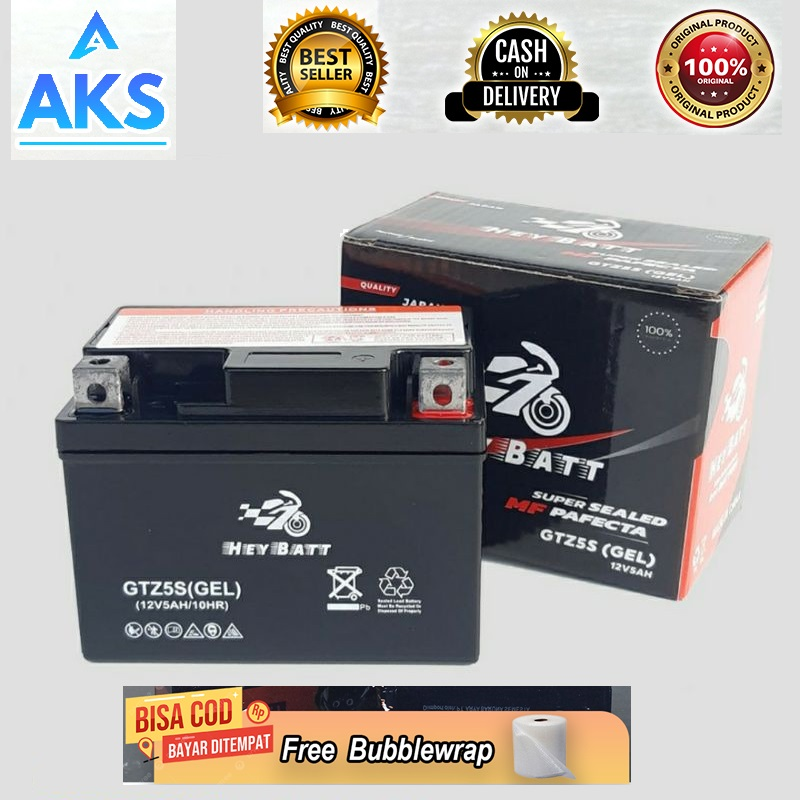 Aki Motor Honda Supra x125, Revo, Blade 110, Heybatt GTZ5S Aki Kering MF | Lazada Indonesia