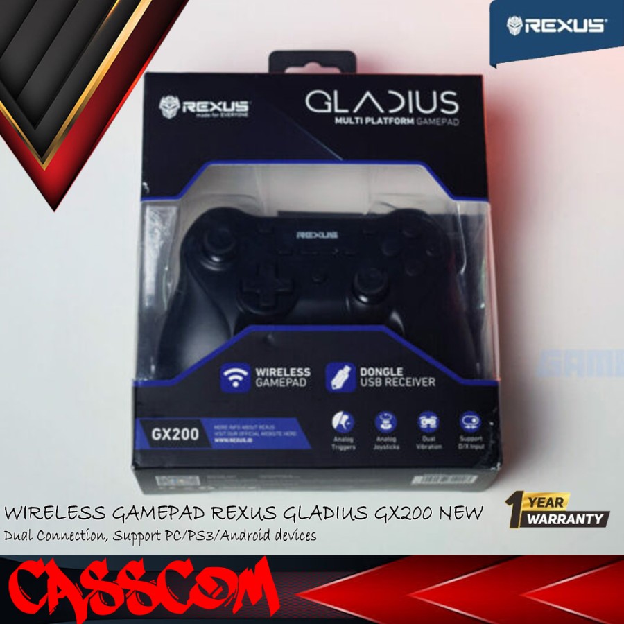 Rexus GX200 Gladius Gaming Wireless Gamepad | Lazada Indonesia