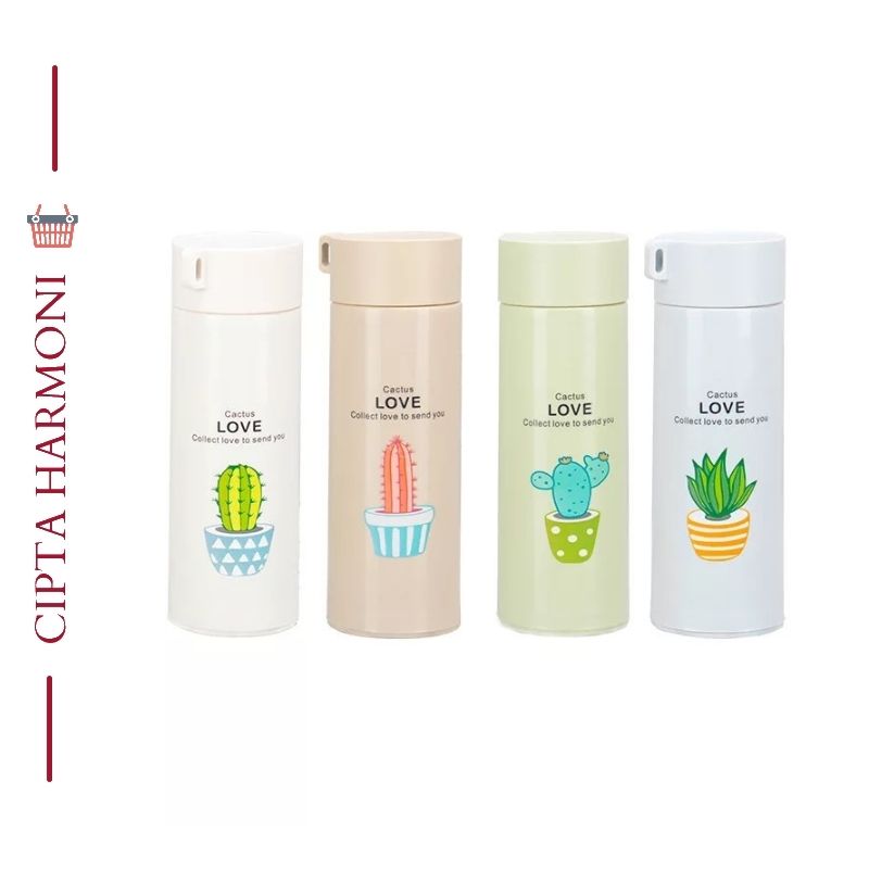 (CH-22) Botol Kaca Kaktus Tempat Air Minum Cactus Glass Bottle 450ml ...