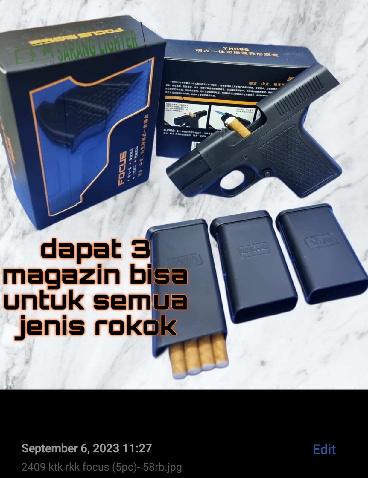 Bayar ditempat - New - Kotak Box Tempat Rokok Focus Plus Korek Api ...