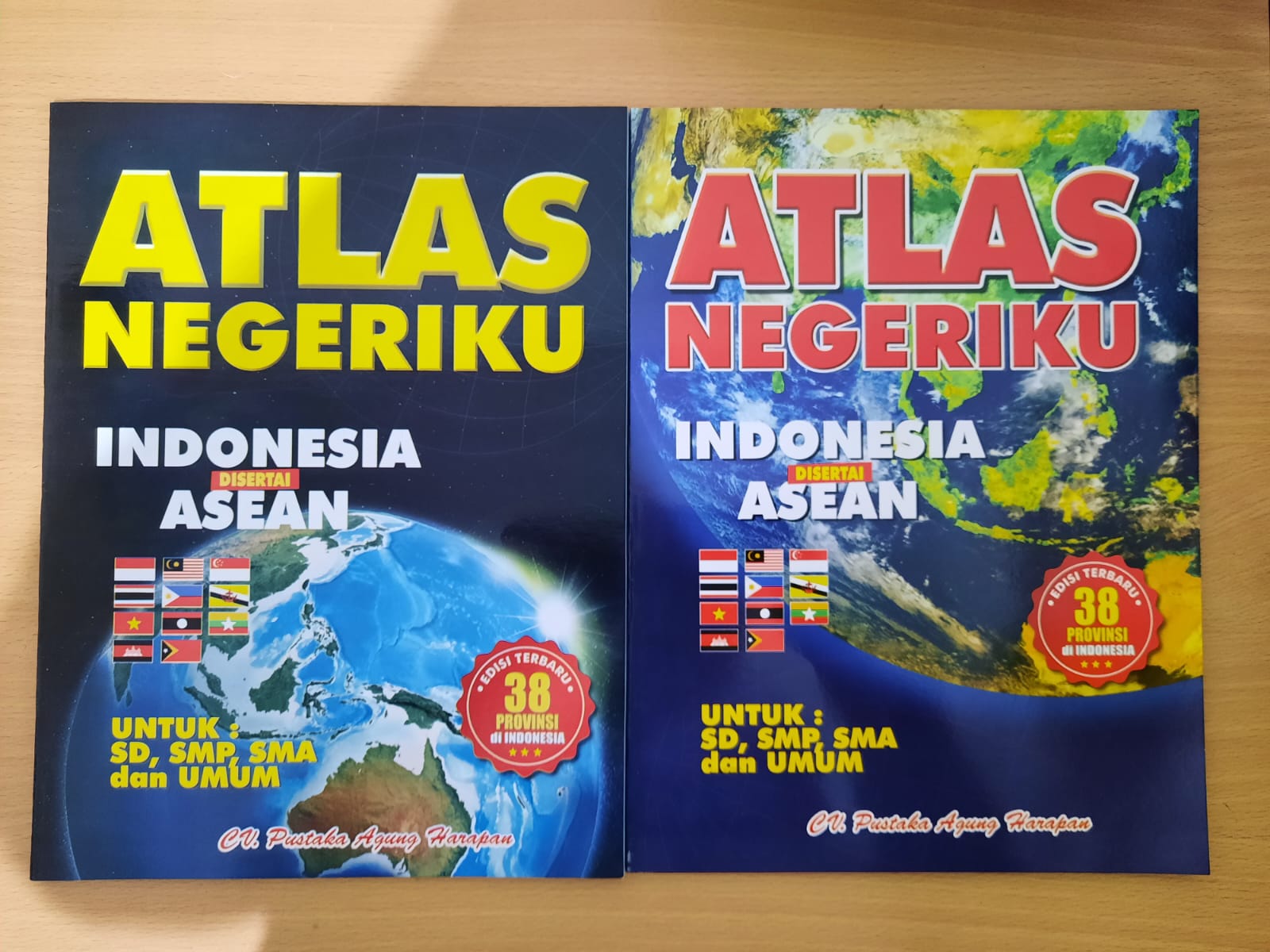 Buku Atlas Negeriku Indonesia Disertai ASEAN Edisi Terbaru 38 Provinsi ...