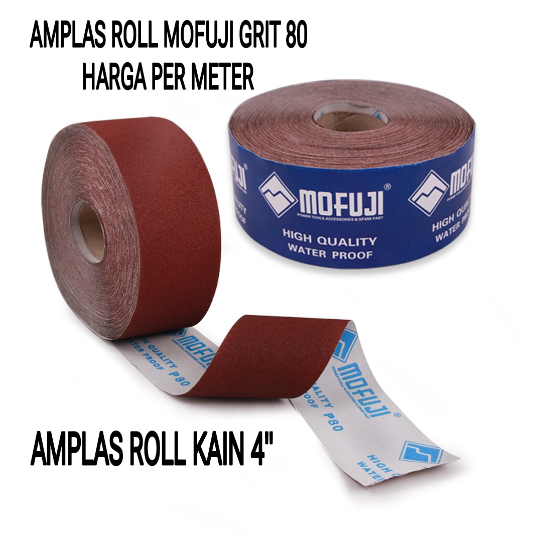 HARGA PER 1 METER MOFUJI AMPLAS ROLL GRIT P80 PER METER / AMPLAS ROLL ...