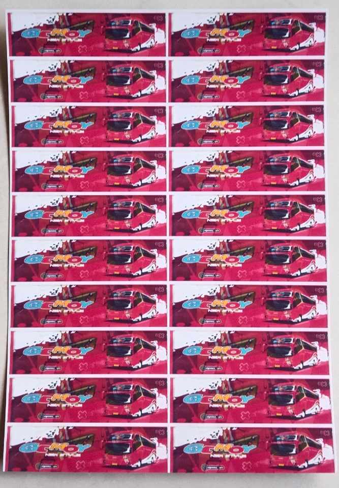 setiker bus basuri terlaris/ tempelan bus basuri lembaran | Lazada ...