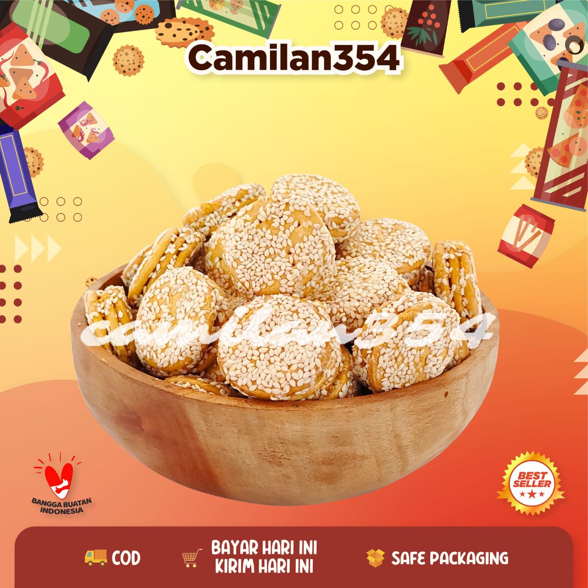 Biskuit Marie Wijen Manis - 250gr / Roti Mari Wijen Isi Karamel / Kue ...