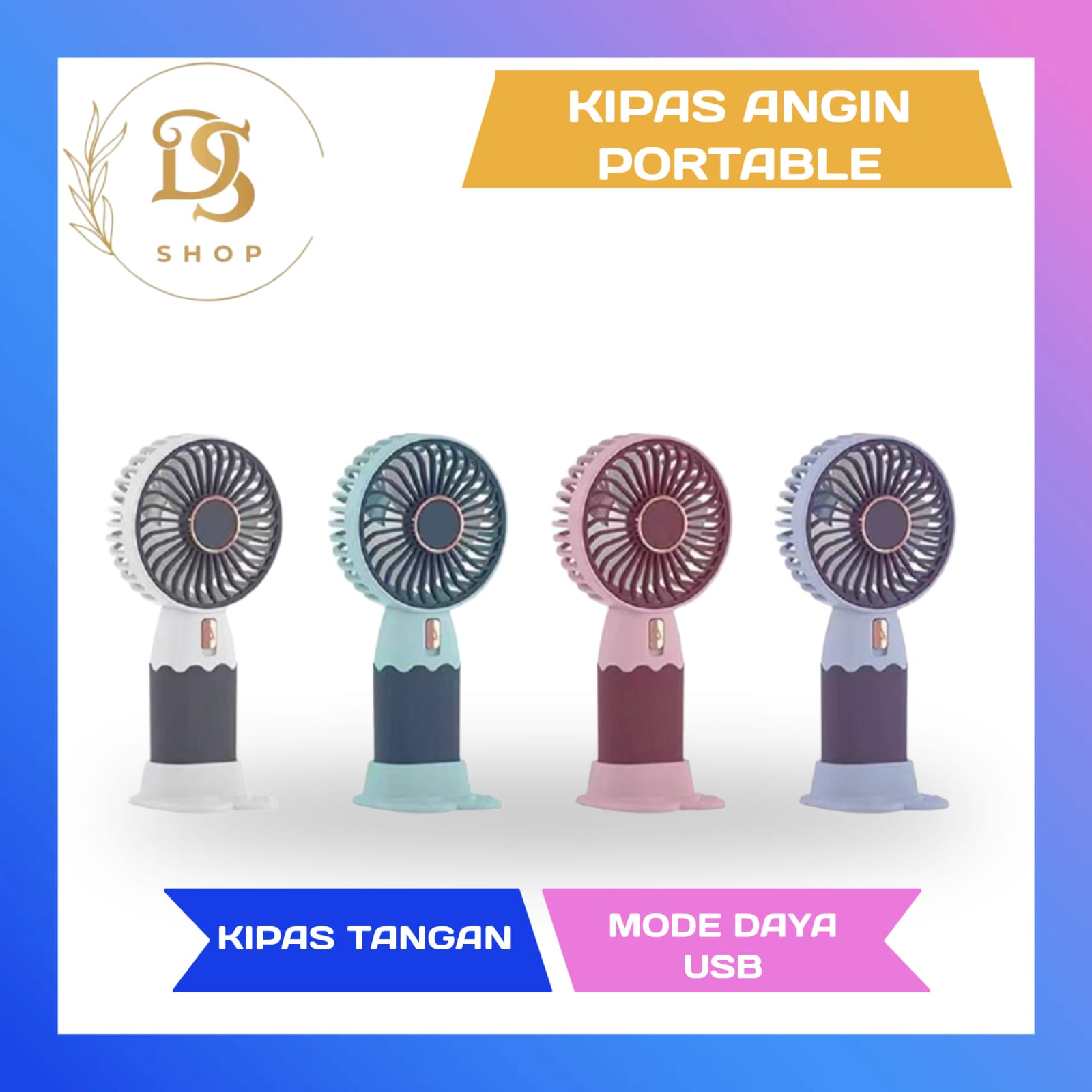 Kipas Angin Mini Portable Kipas Genggam Tangan USB | Lazada Indonesia