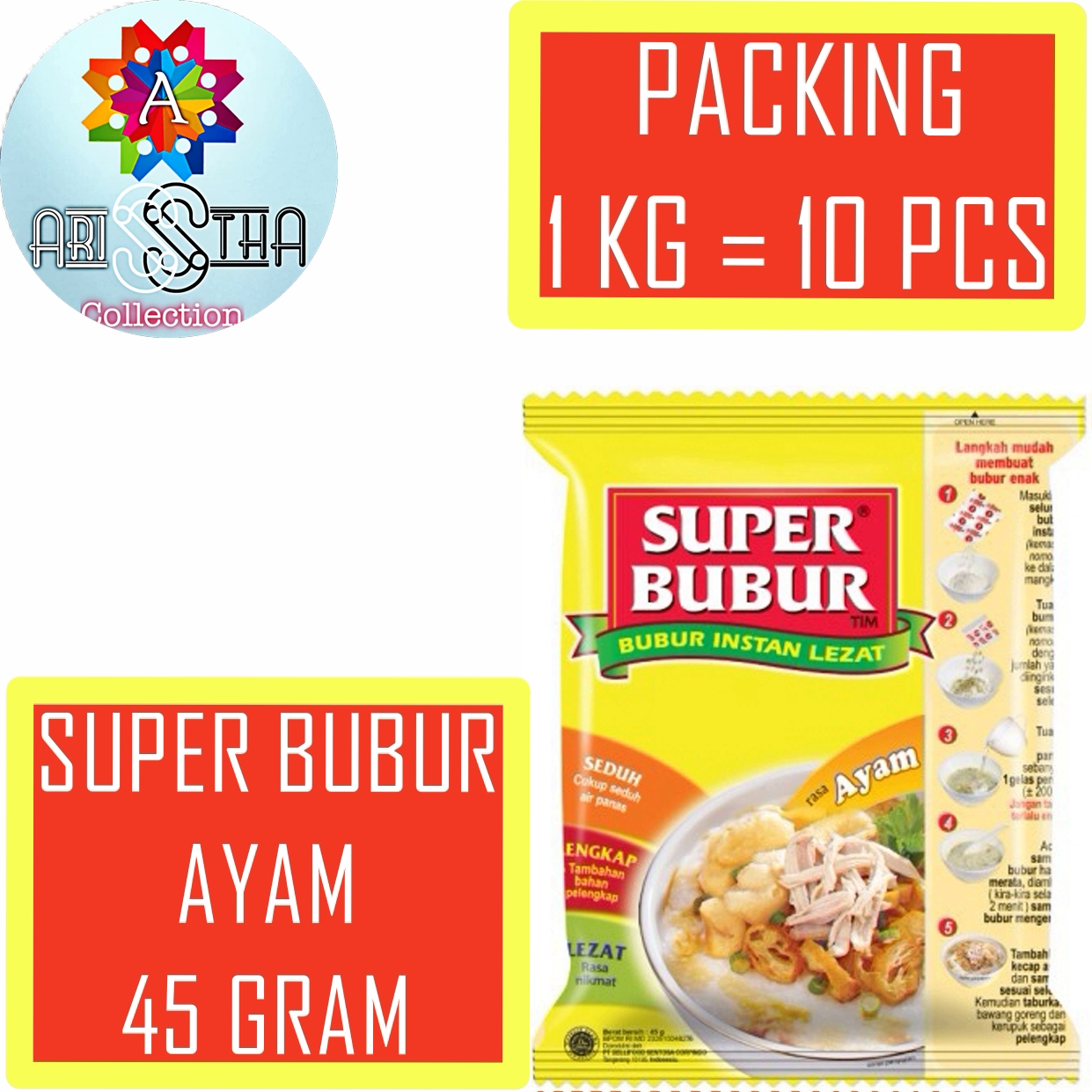 Super Bubur Ayam dan Abon Sapi Kemasan Sachet | Lazada Indonesia