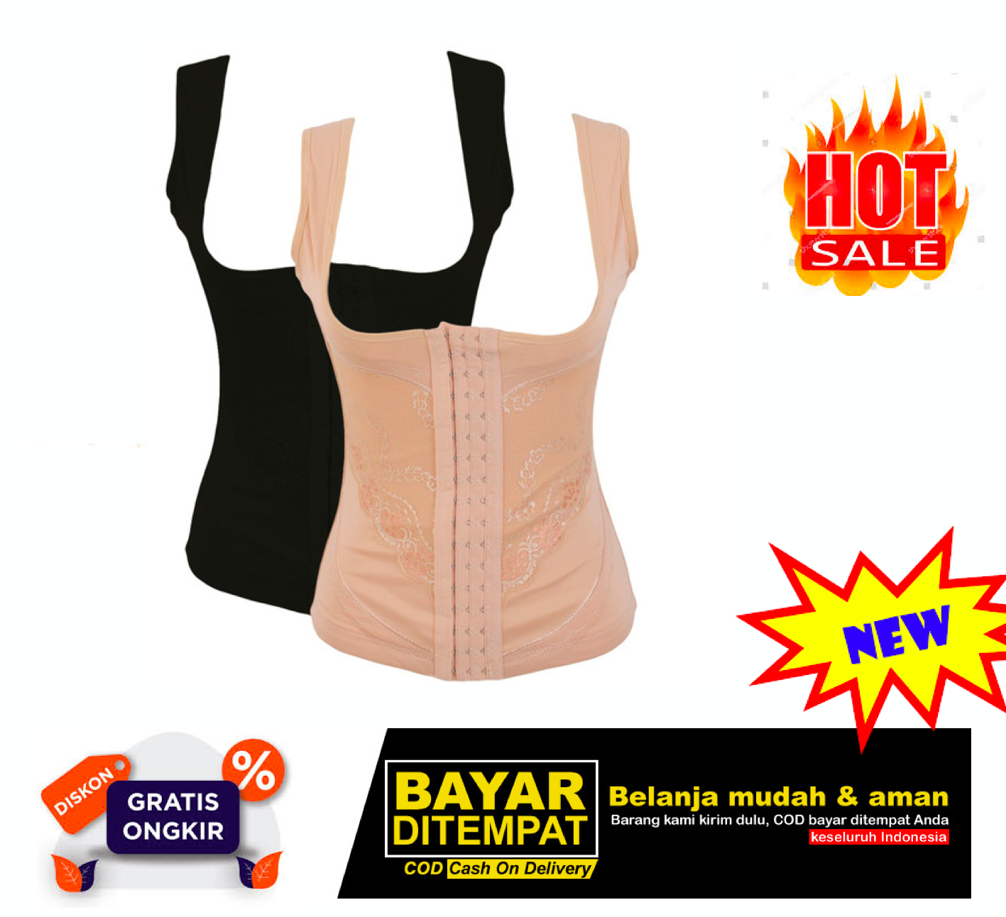 Korset body peramping perut korset penyangga payudara dan punggung ...