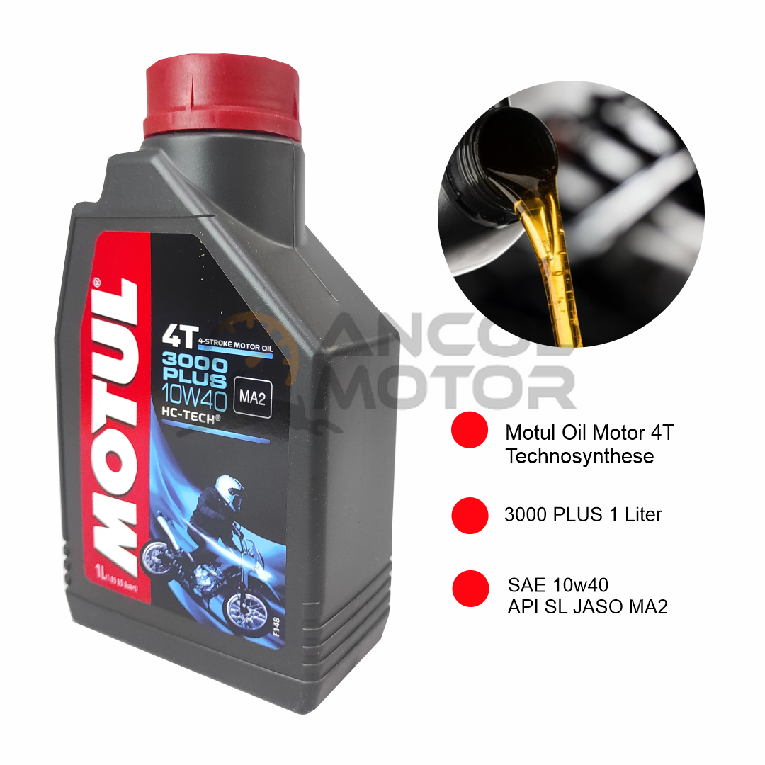 Motul 3000 Plus 1 Liter 4T 10w40 1000ml Oli Motor Bebek Sport 4 Tax 1L ...