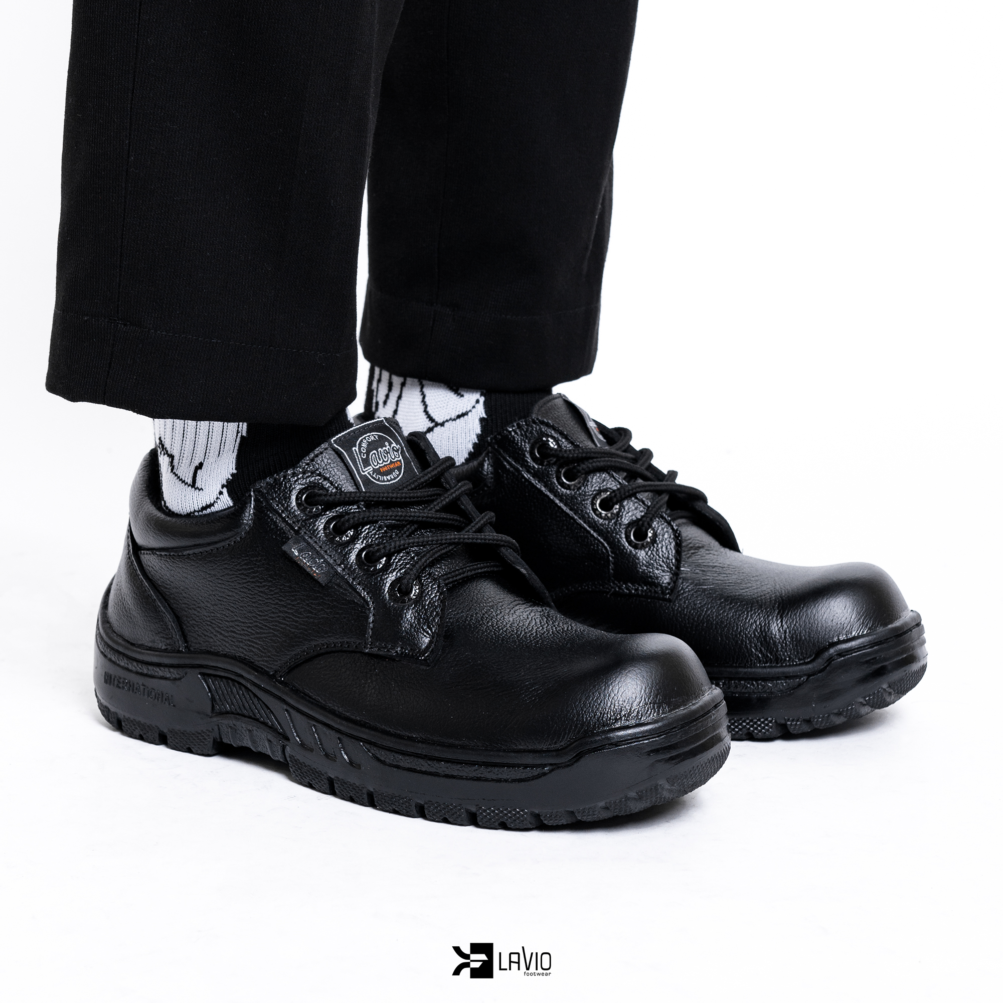 Sepatu Safety Kulit Original Ujung Besi Full Jahit Sefty Kitchen ...