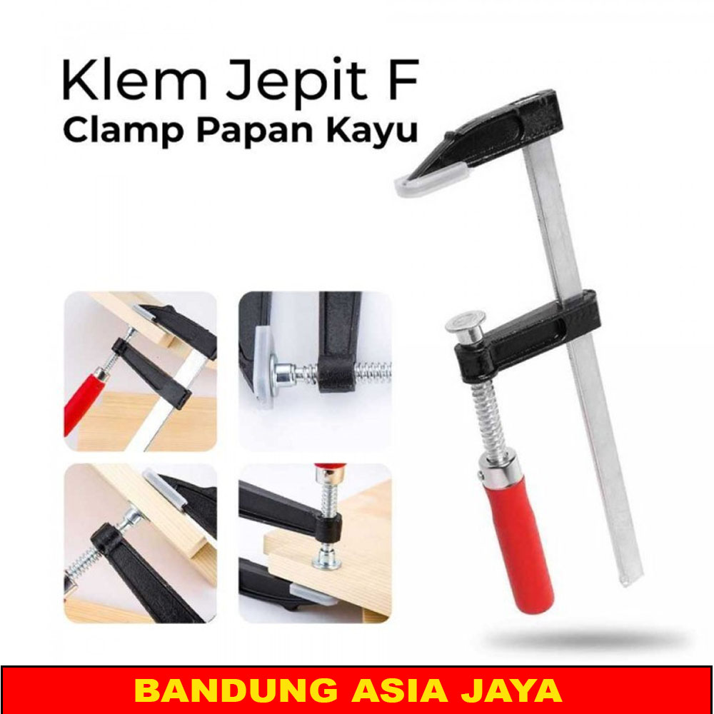Clamp F Klem 50cm ATS Klem Kayu Pres Kayu Catok Kayu 50 cm Body Besi ...