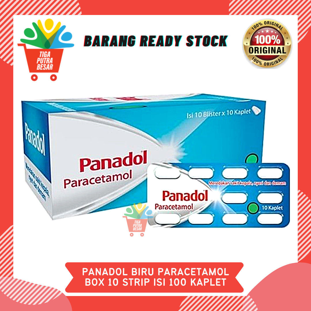 PANADOL BIRU PARACETAMOL 500 MG BOX 10 STRIP ISI 100 KAPLET | Lazada ...