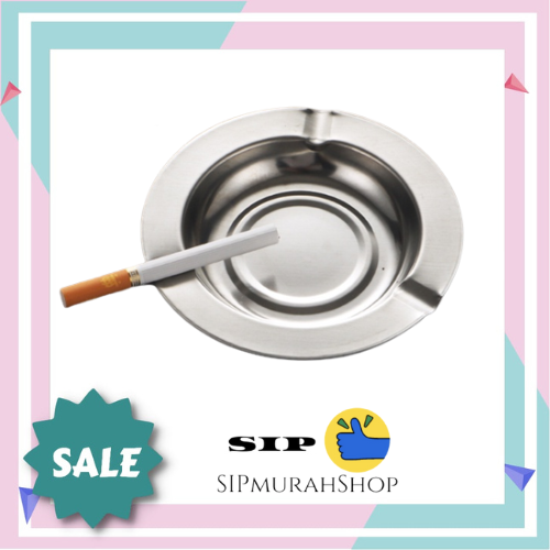 Mangkok Asbak Rokok Stainless Steel Bulat Murah Ashtray Kaleng Bagus ...