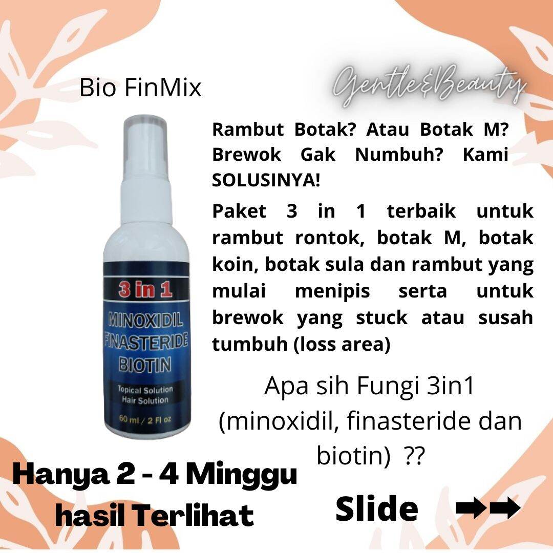 BIO FINMIX Minoxidil Finasteride Biotin Penumbuh rambut original ...