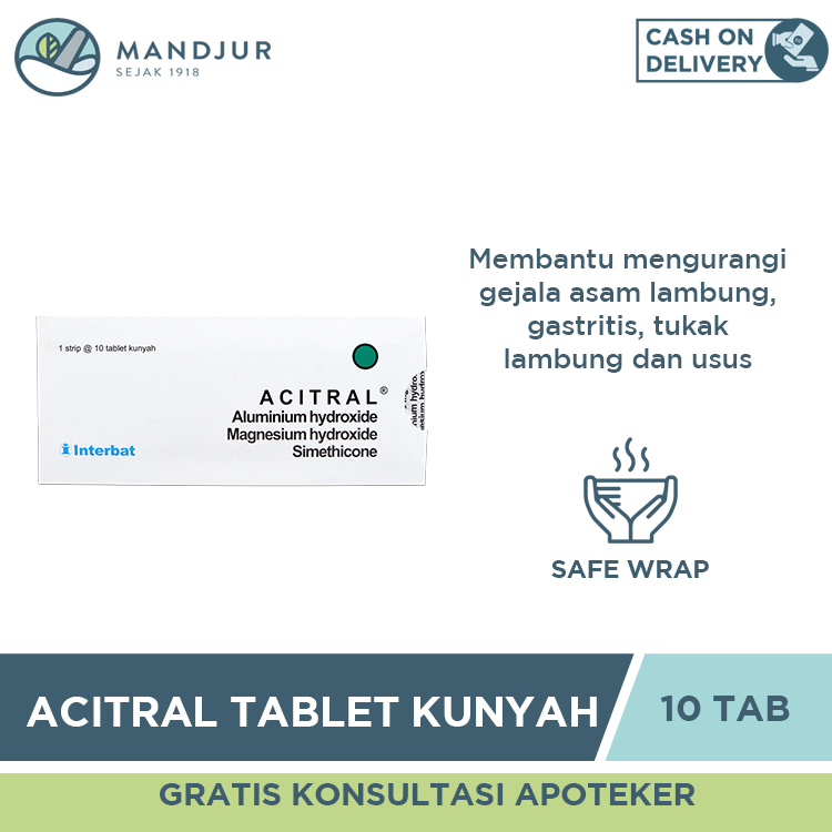 Acitral 10 Tablet - Obat Asam Lambung dan Sakit Maag | Lazada Indonesia