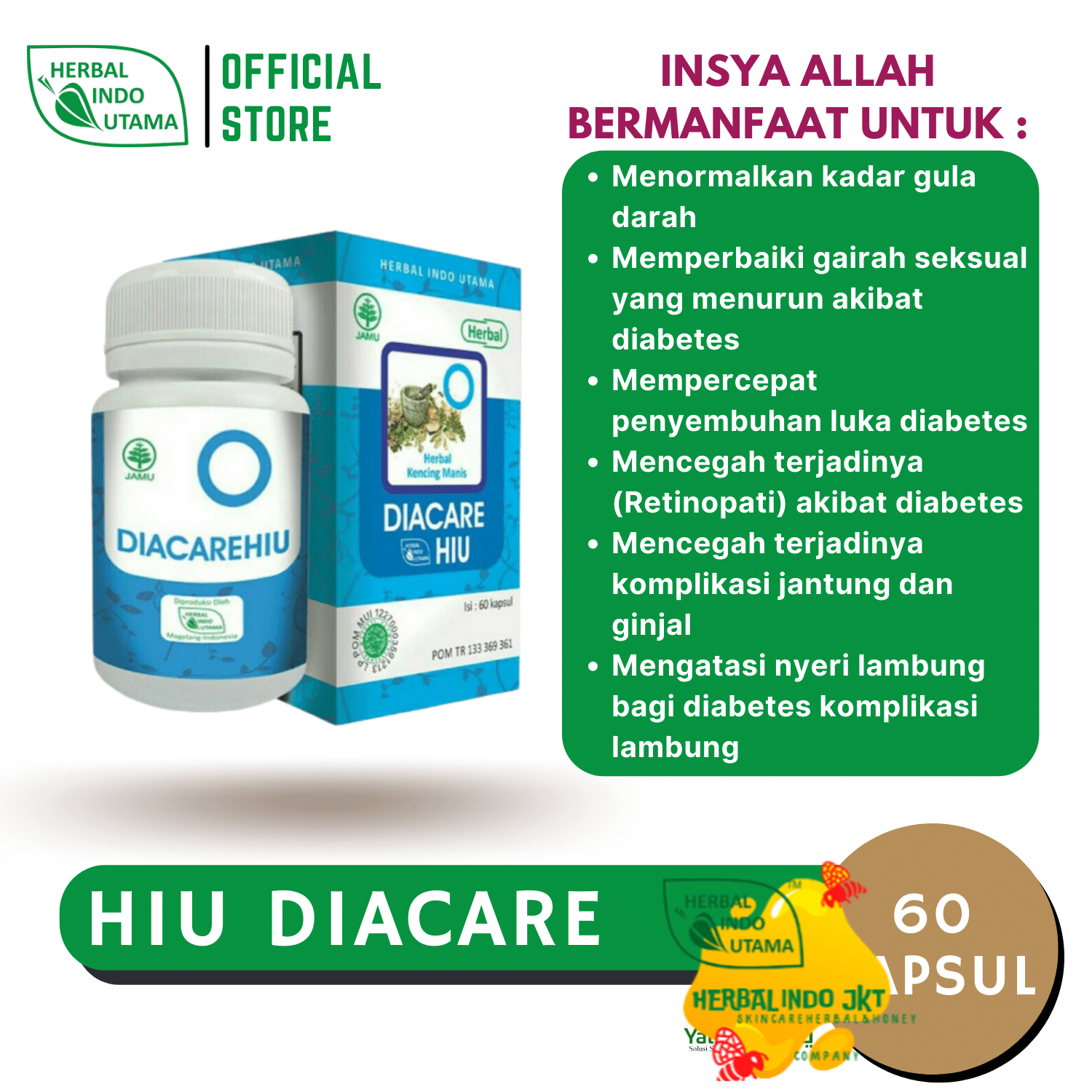 HIU DIACARE |Obat Herbal Diabetes | Lazada Indonesia