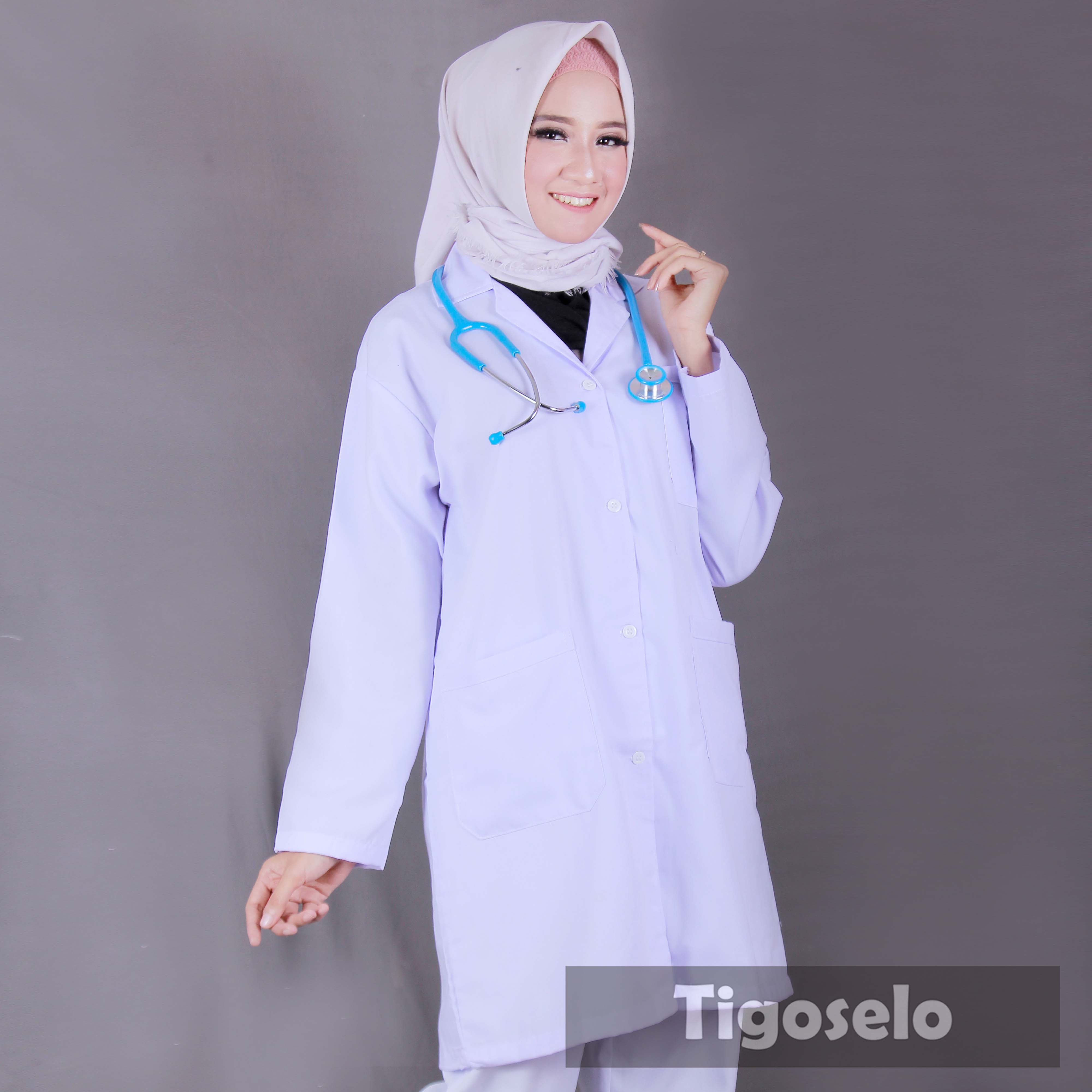 Baju Perawat Seragam Perawat Wanita Lengan Panjang Seragam Medis Jas ...