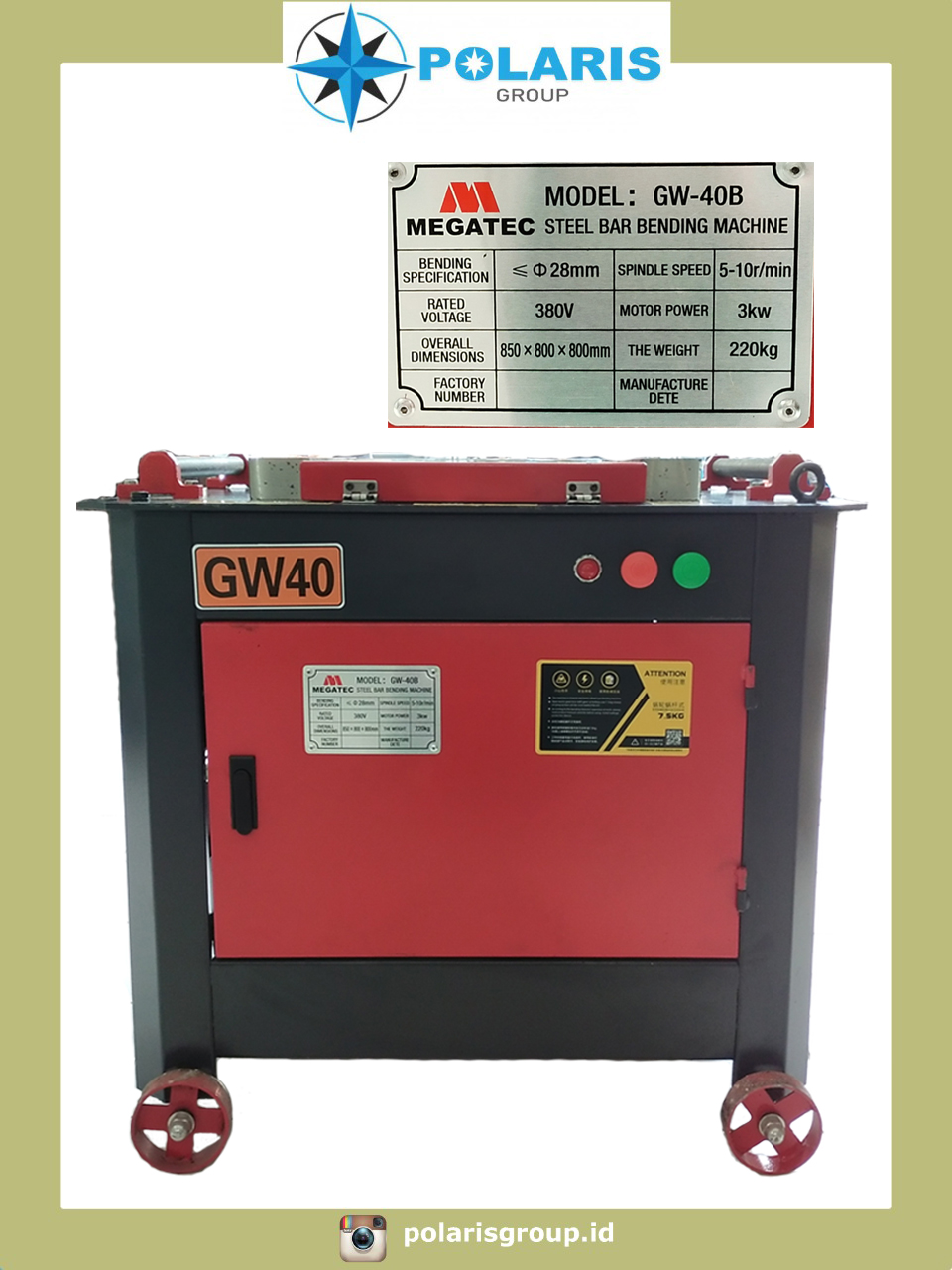 BAR BENDING BAR BENDER / MESIN PEMBENGKOK BEHEL BETON / MEGATEC GW-40B | Lazada Indonesia