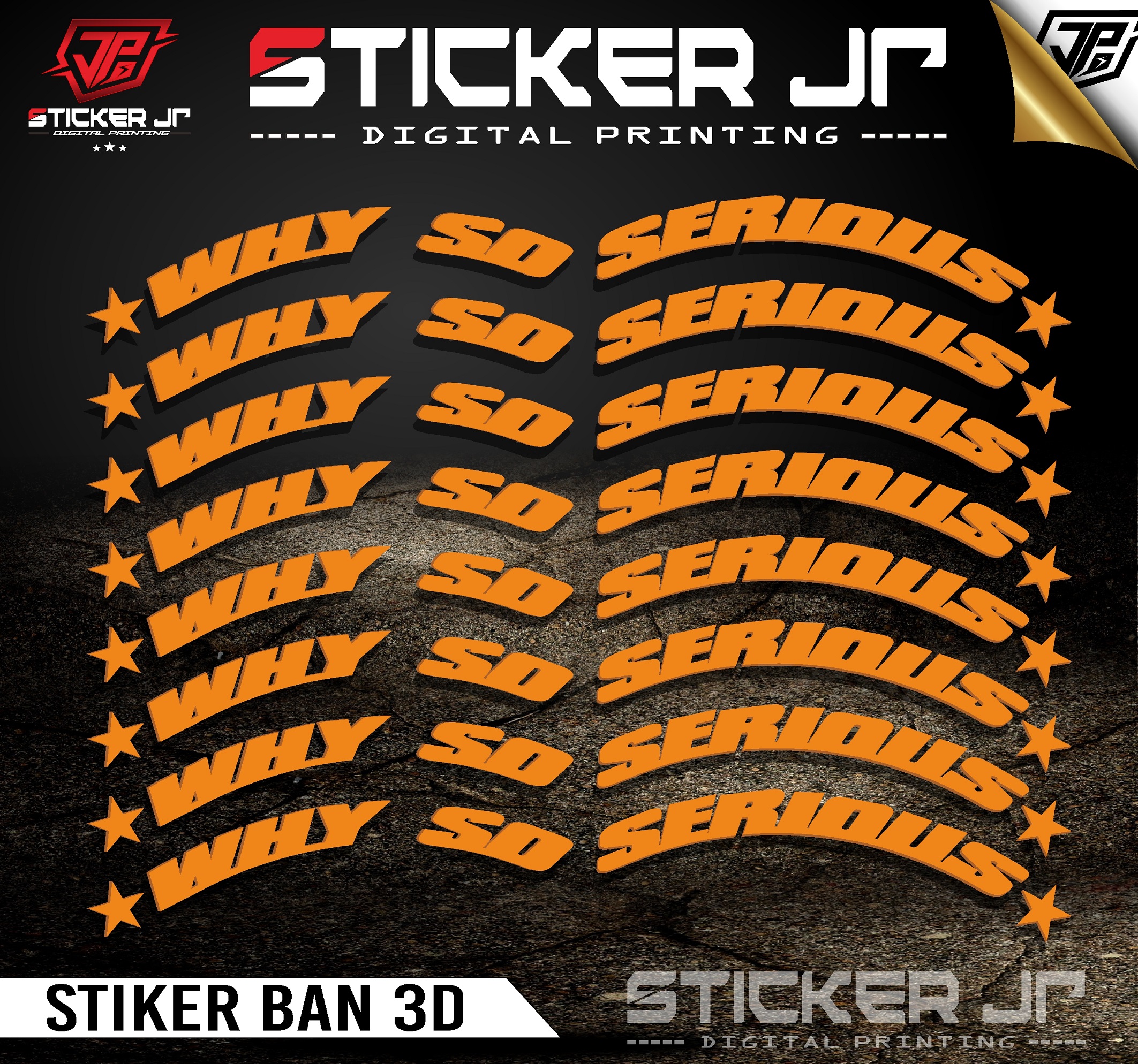 Sticker Ban / Setiker Font Ban / Tire Bomb / 3D stiker ban Why So ...