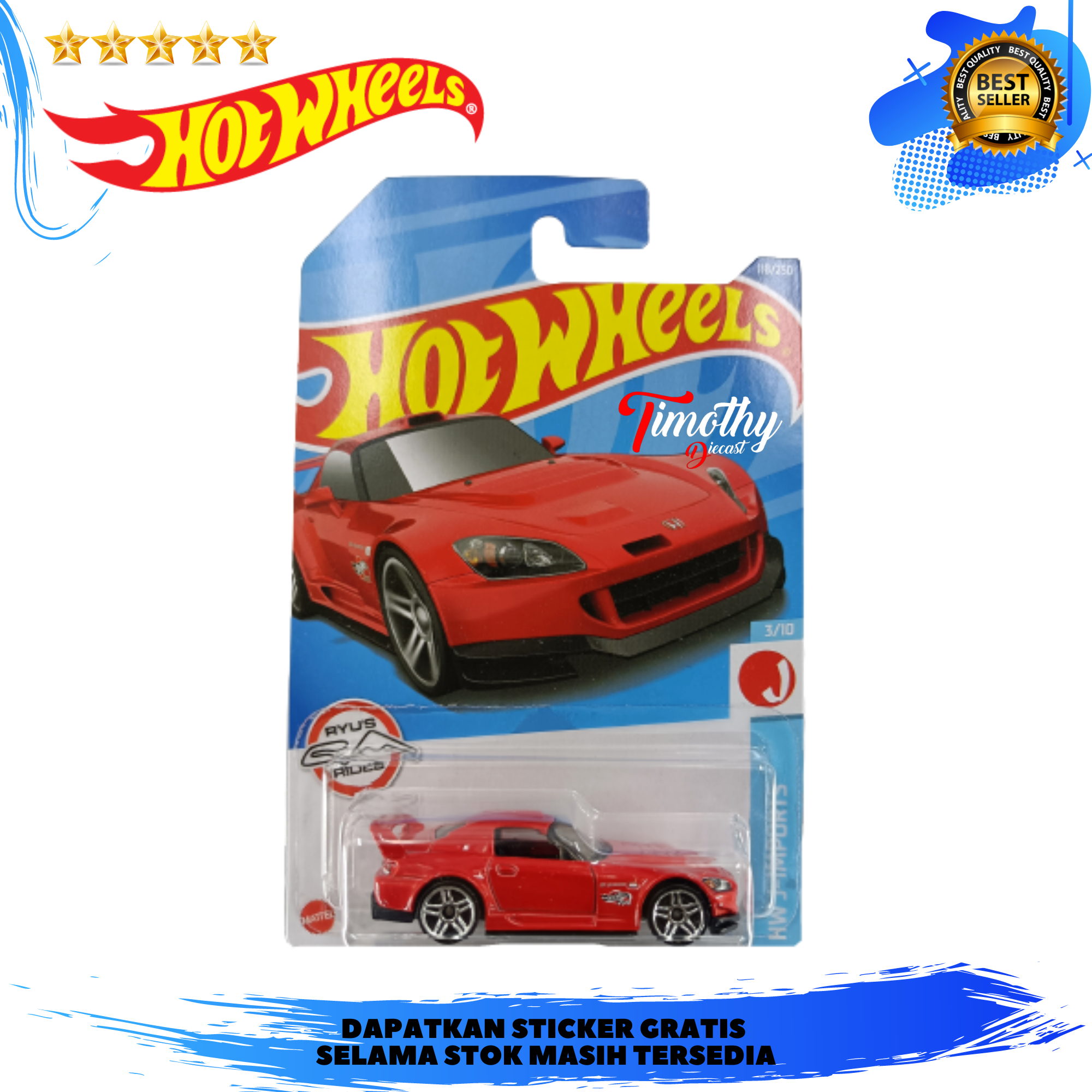 Hot Wheels Honda S2000 Merah HW J-Imports Ryus Rides | Lazada Indonesia