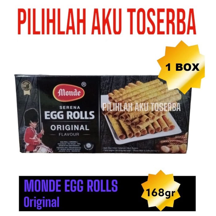 Biskuit Monde Serena EGG ROLL ORIGINAL 168 gr - ( HARGA 1 BOX ...