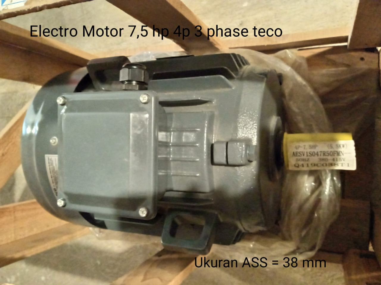 TECO Dinamo Listrik Electric Motor Elektro Motor 7.5HP 4P 3 Phase ...