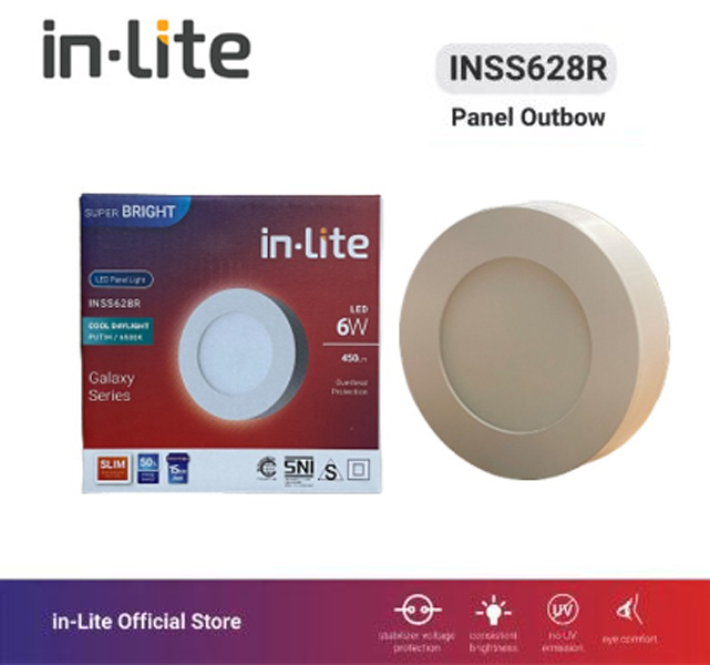 Lampu Downlight In-Lite LED 6w 6 Watt panel bulat OUTBOW INLITE ...