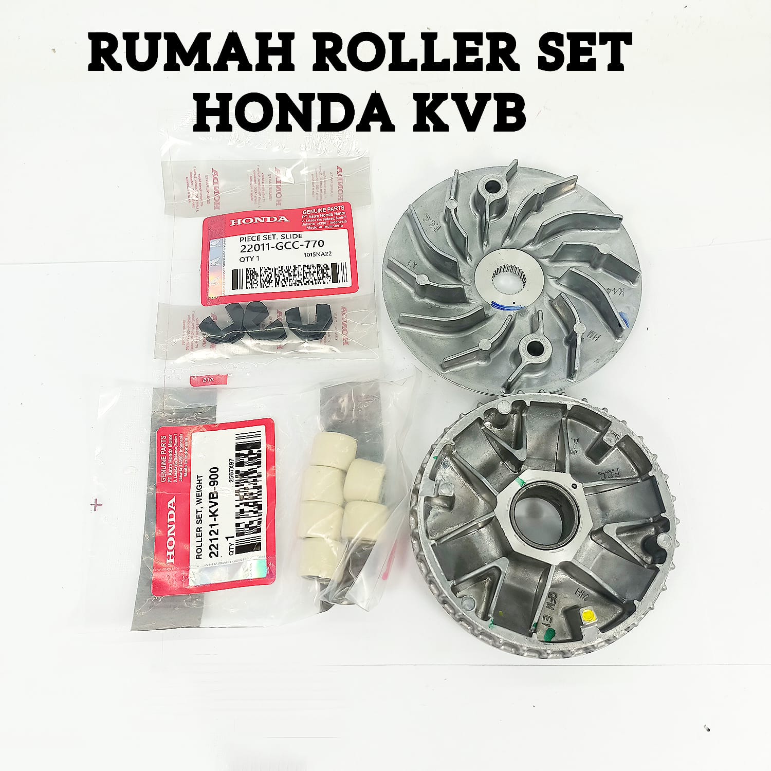 RUMAH ROLLER, KIPAS PULLY, ROLLER, KARET SLIDER PICS HONDA KVB KUALITAS ...