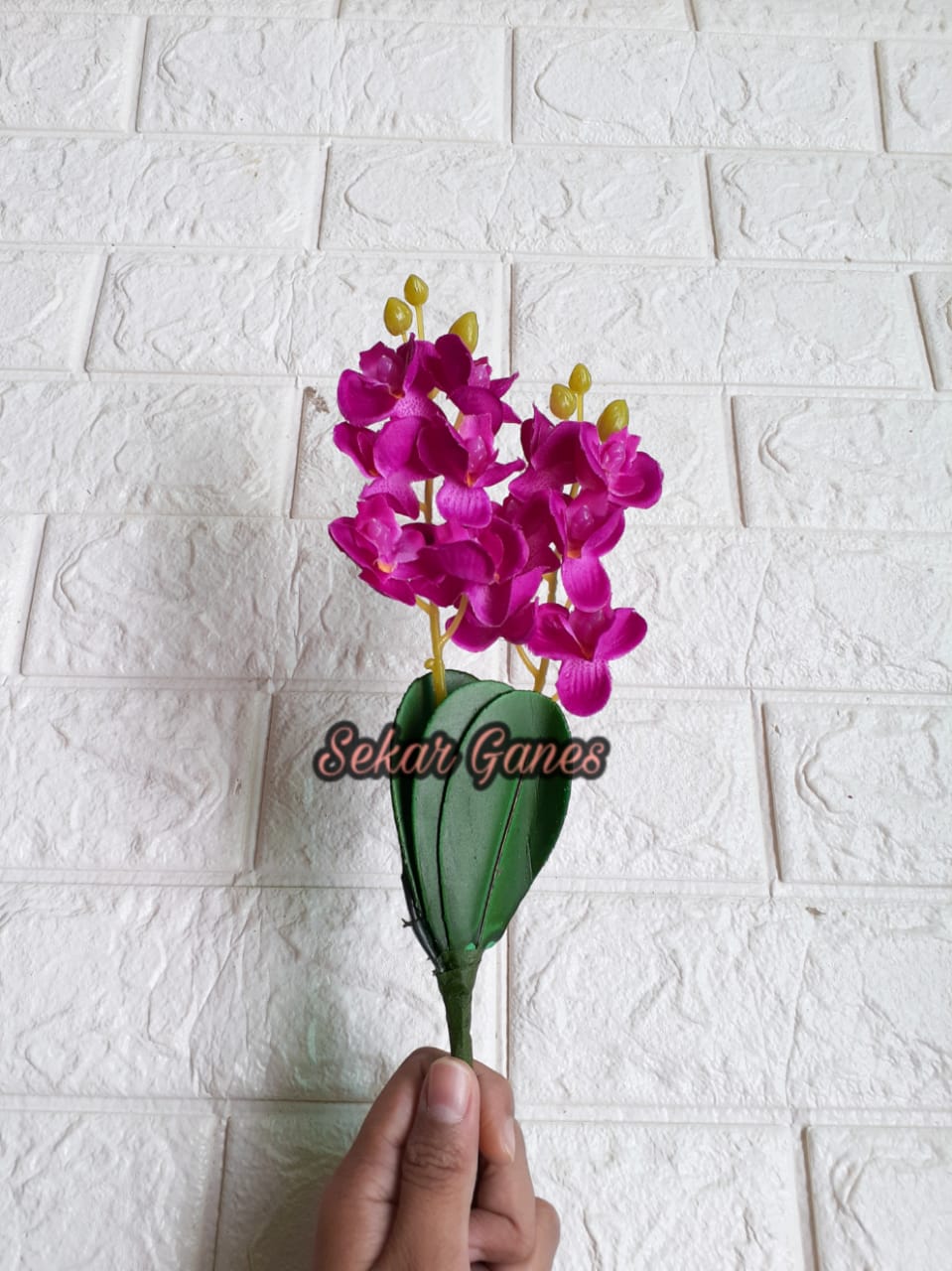 BUNGA ANGGREK ARTIFICIAL 2 CABANG BUNGA DAUN PALSU/IMITASI/PLASTIK ...