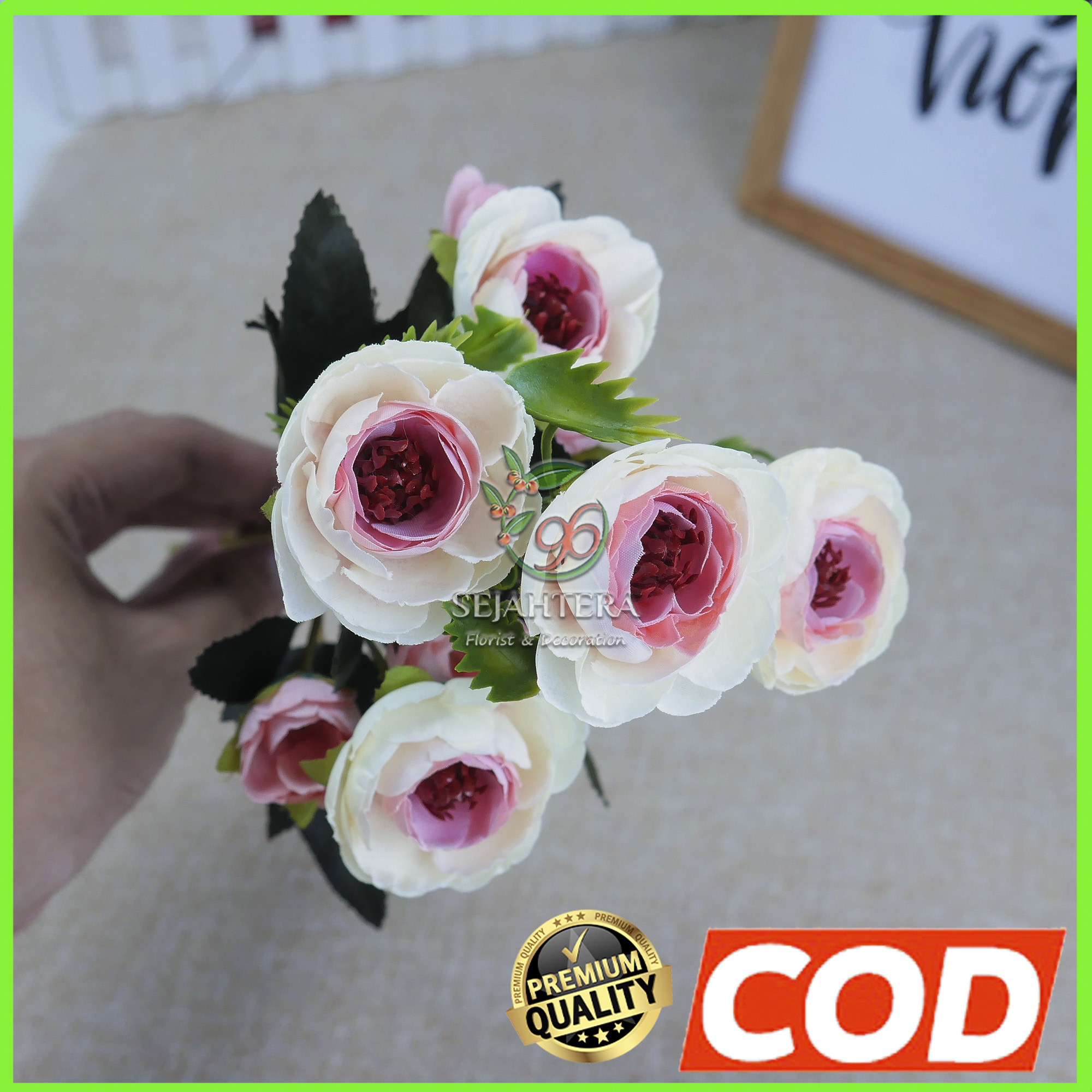 Bunga Ranunculus Keong Cabang 5 Artificial - Ranumculus Dekorasi Cafe ...