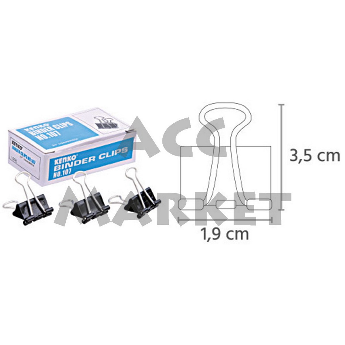 Binder Clip 107 Jepitan Kertas Besi Klip Kenko | Lazada Indonesia