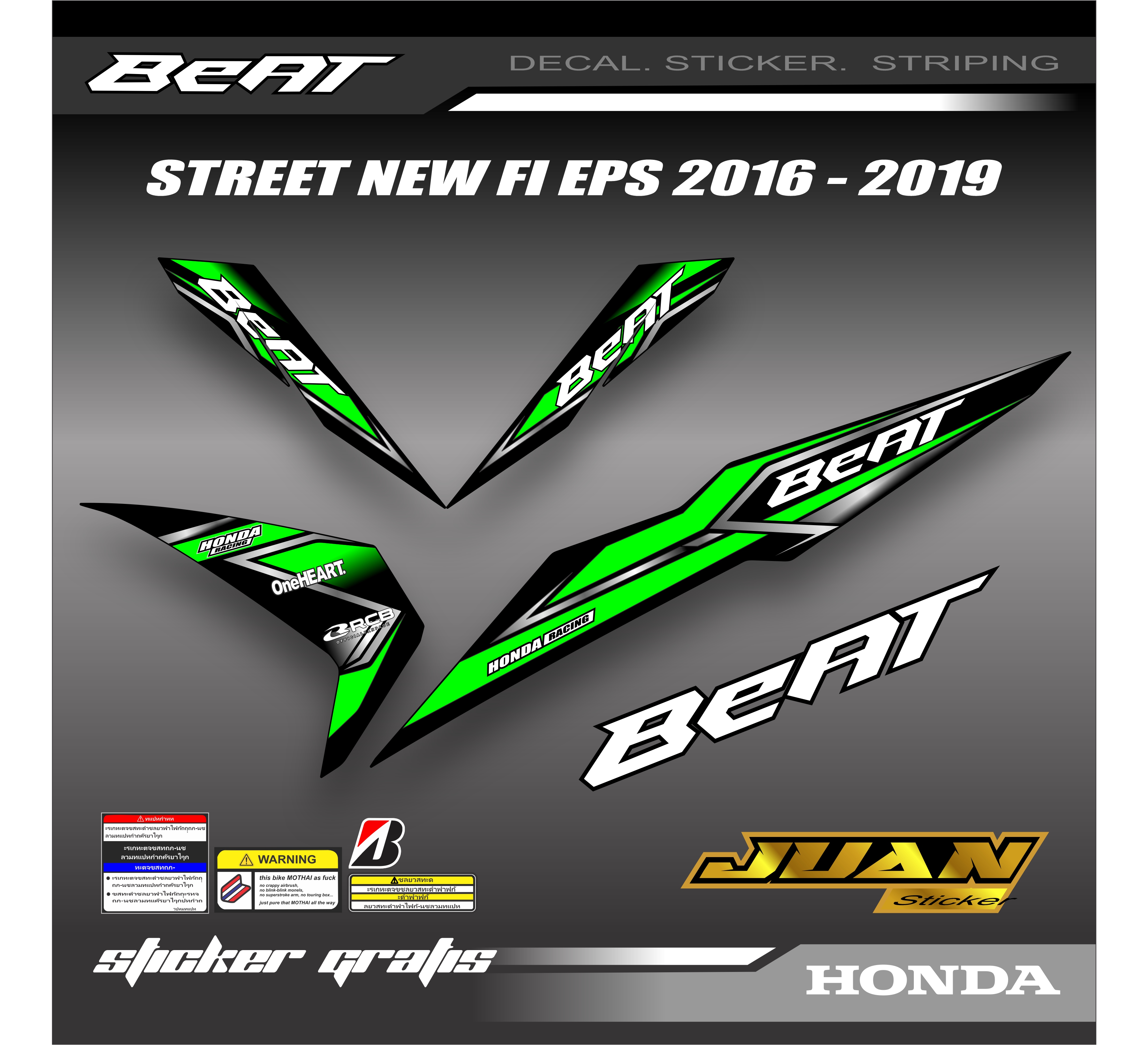 STRIPING BEAT STREET / STICKER BEAT NEW VARIASI MOTOR HONDA BEAT 2016 ...