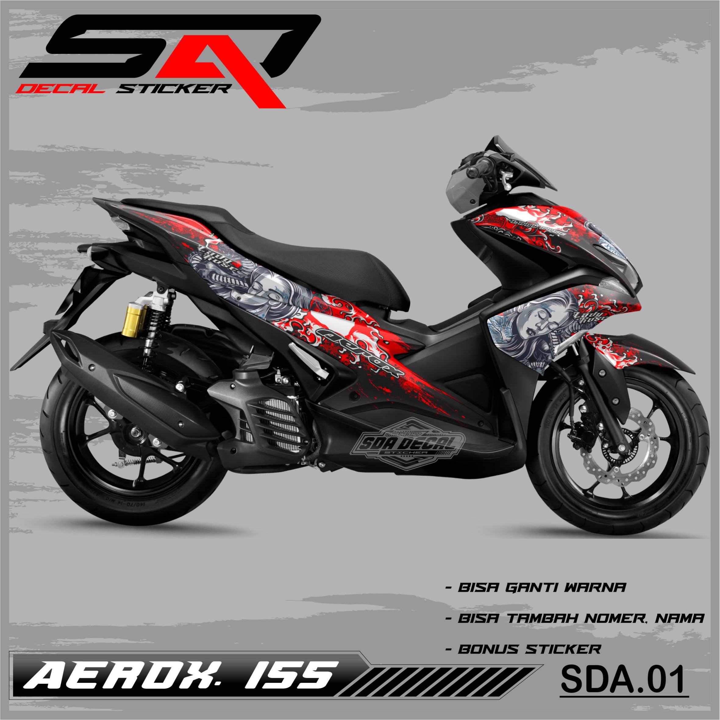 Stiker Custoom Full Body AEROX 155 Lama - Decal Sticker Variasi Motor ...