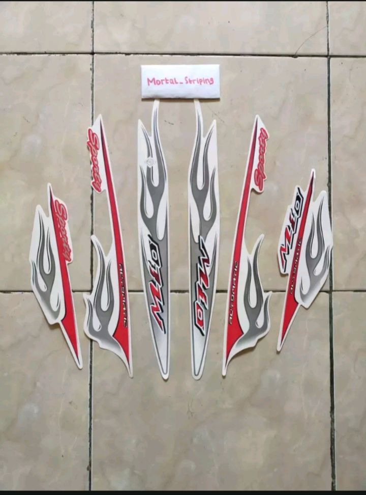 STICKER STRIPING FULL SET LIS LIST BODI MOTOR MIO SPORTY SMILE MIO API ...