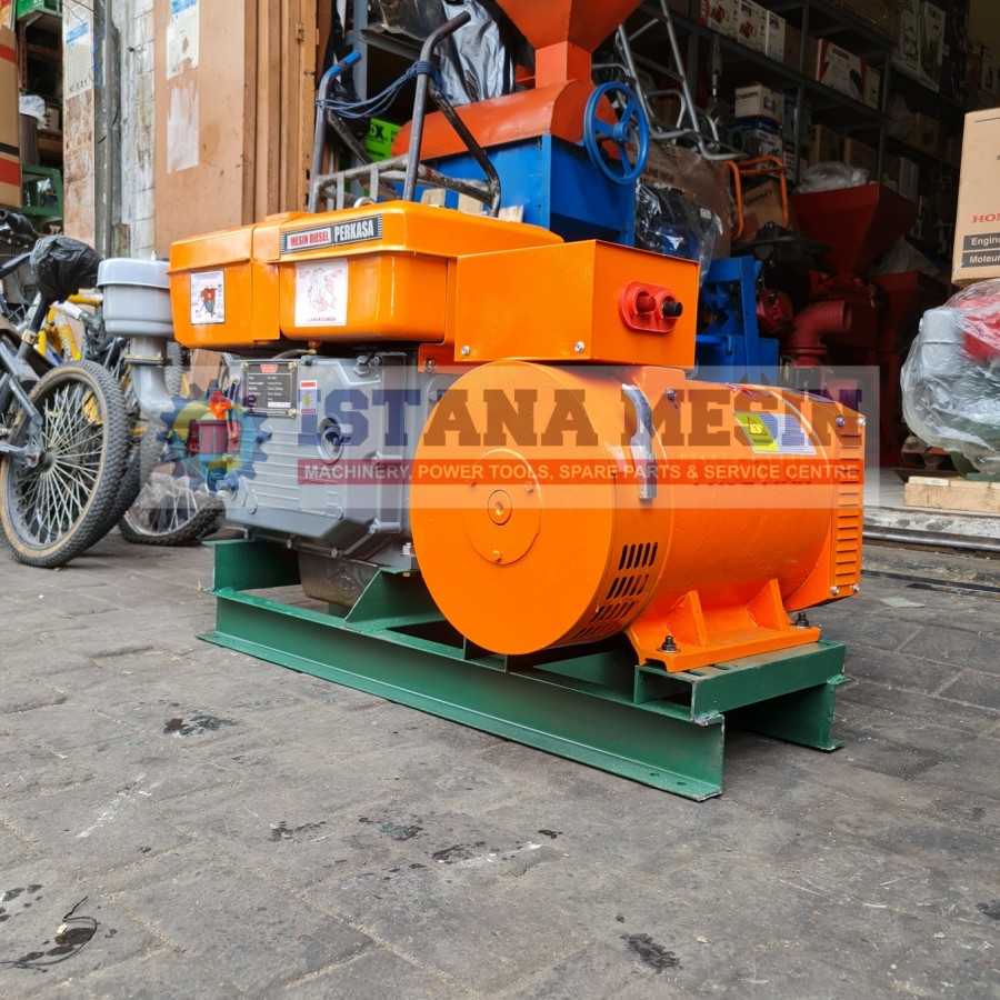 7.5 KVA MESIN GENERATOR SOLAR GENSET 7000W COMPLETE MESIN DIESEL 24PK ...