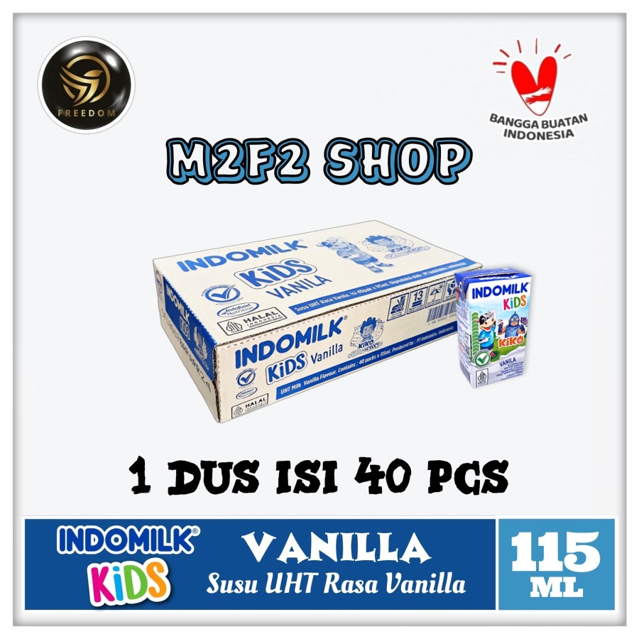 Susu Indomilk Kids Kotak UHT Rasa Vanilla - 115 ml (Kemasan Karton ...
