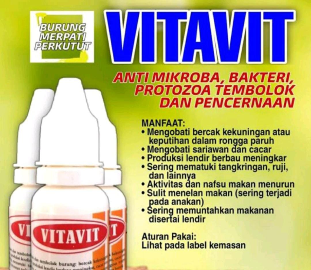 VITAVIT goc solusi mikroba bakteri protozoa pencernaan tembolok burung ...