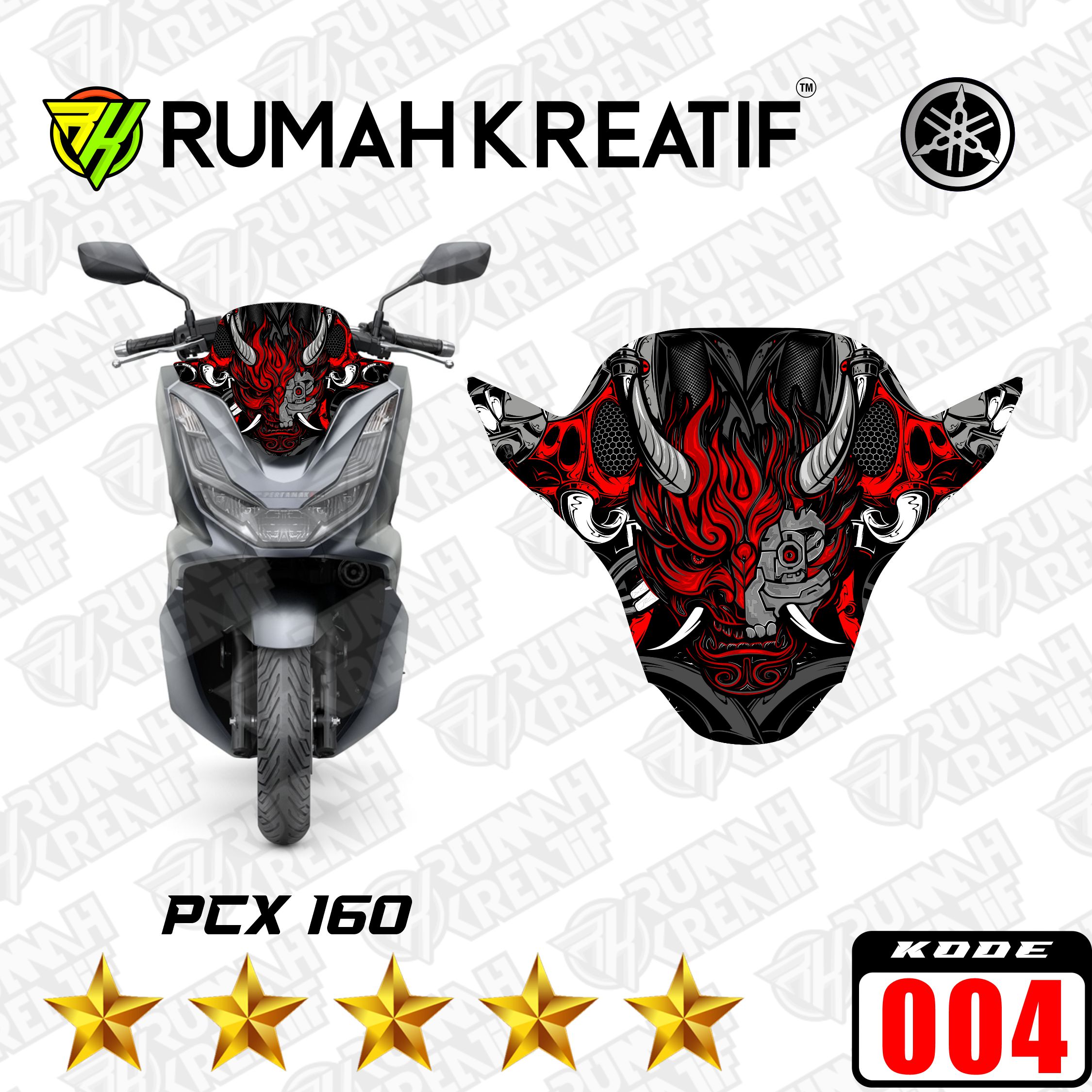 STICKER VISOR WINSHIELD HONDA PCX 160 NEW MOTIF KEREN KACA DEPAN MOTOR ...