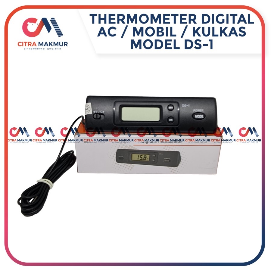 Thermometer Digital Ruangan MObil Kulkas AC Pendingin Ruangan Elitech DS 1 Sensor pengukur ukur ...