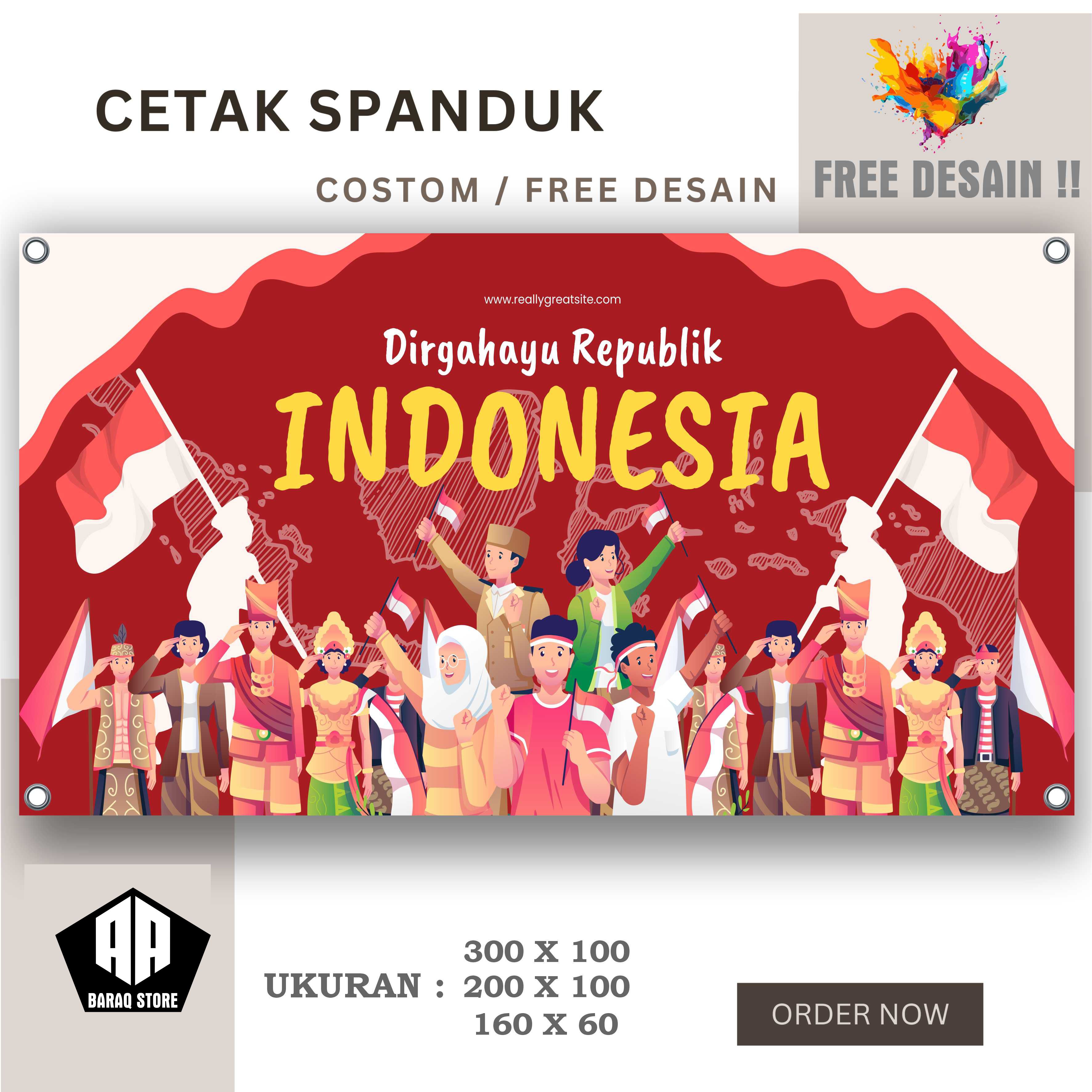 Spanduk/ Banner HUT RI Ke 79/ Kemerdekaan 17 Agustus/ Spanduk Lomba 17 ...