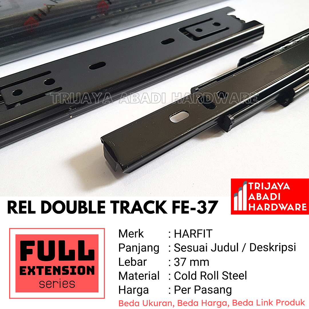 Rel Laci Double Track 25 CM FE37 Full Extension | Lazada Indonesia