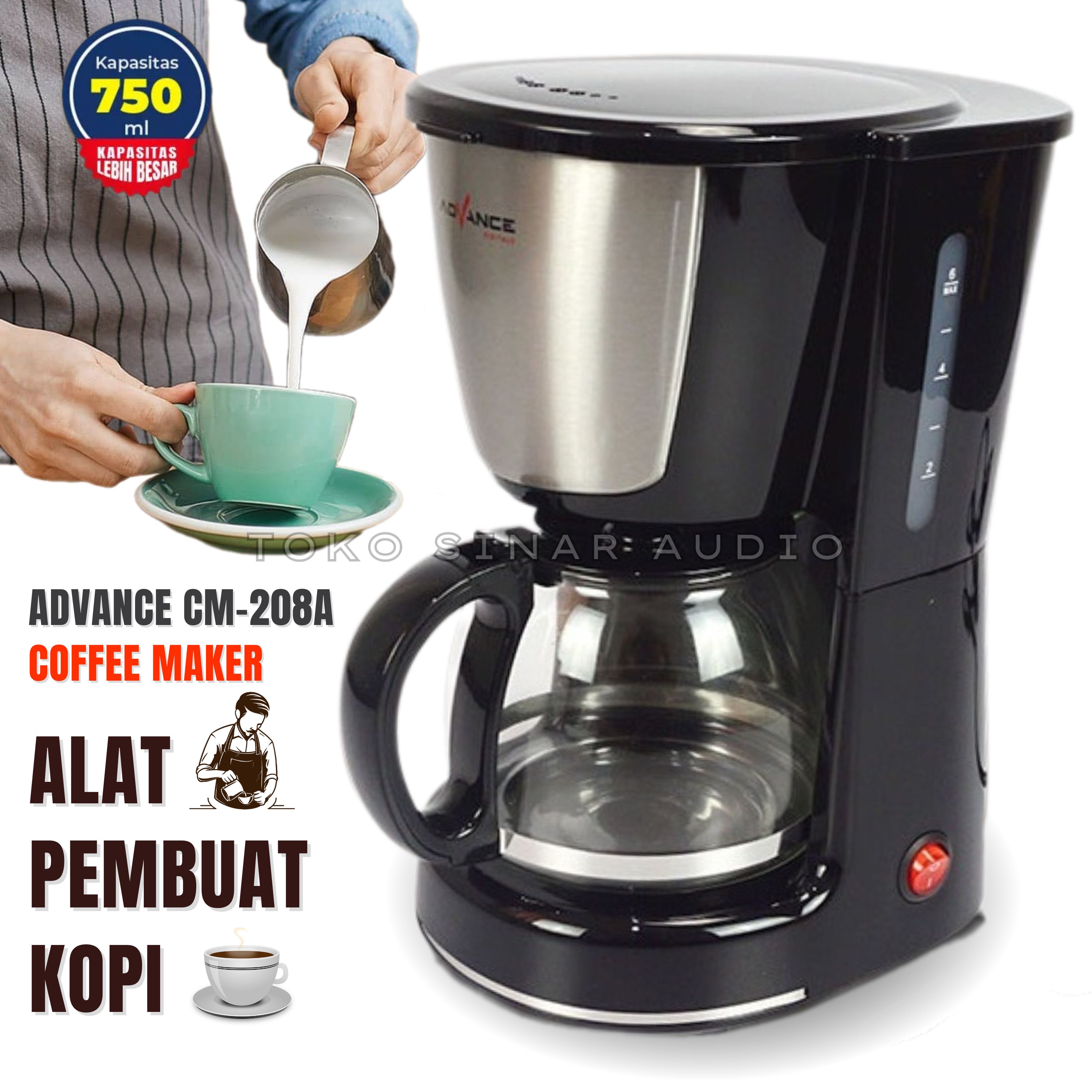Mein Kopi Listrik Coffee Maker 750 ML Mesin Pembuat Kopi ADVANCE CM ...