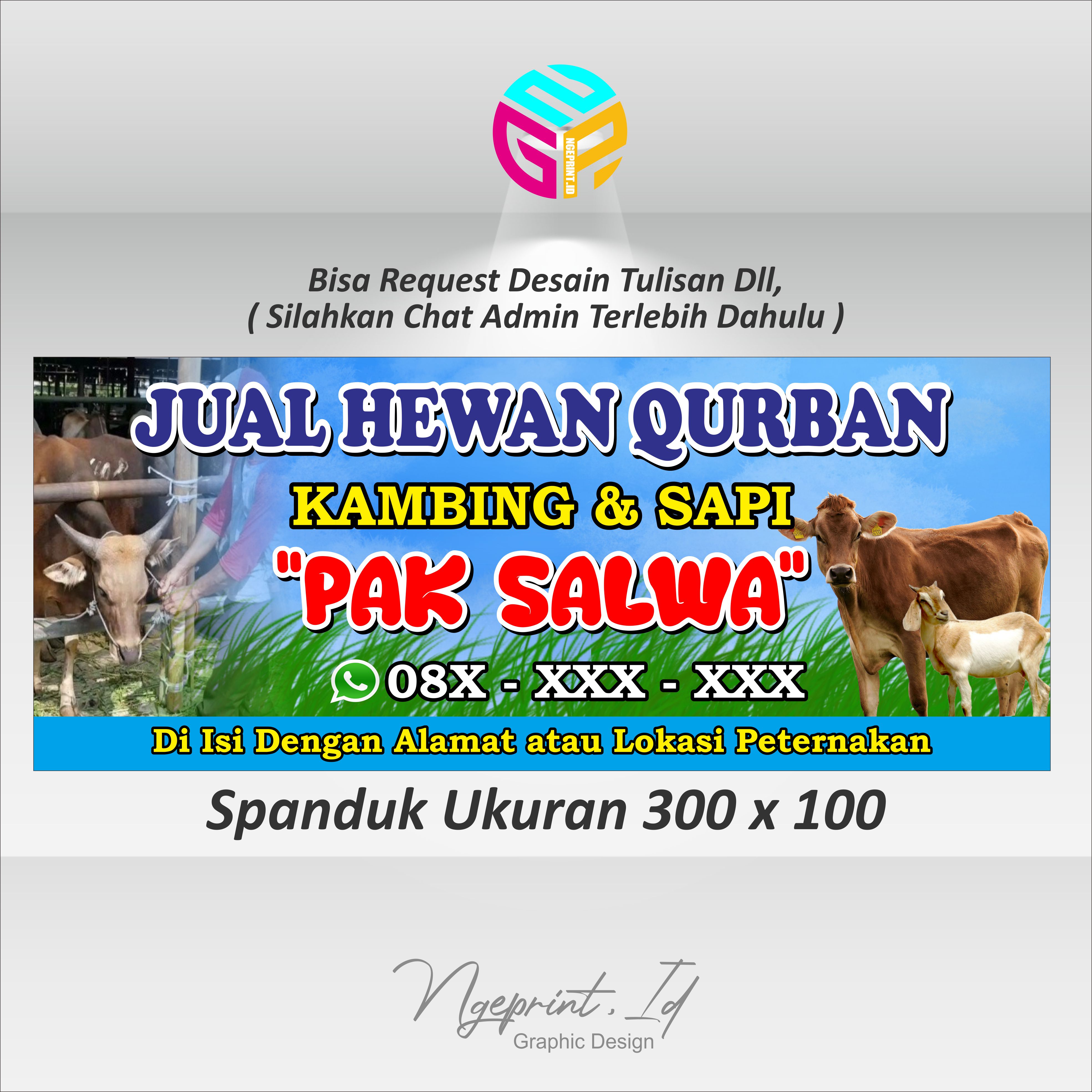Spanduk/Banner/Backdrop Jual Hewan Qurban Ukuran 300 x 100 | Lazada ...