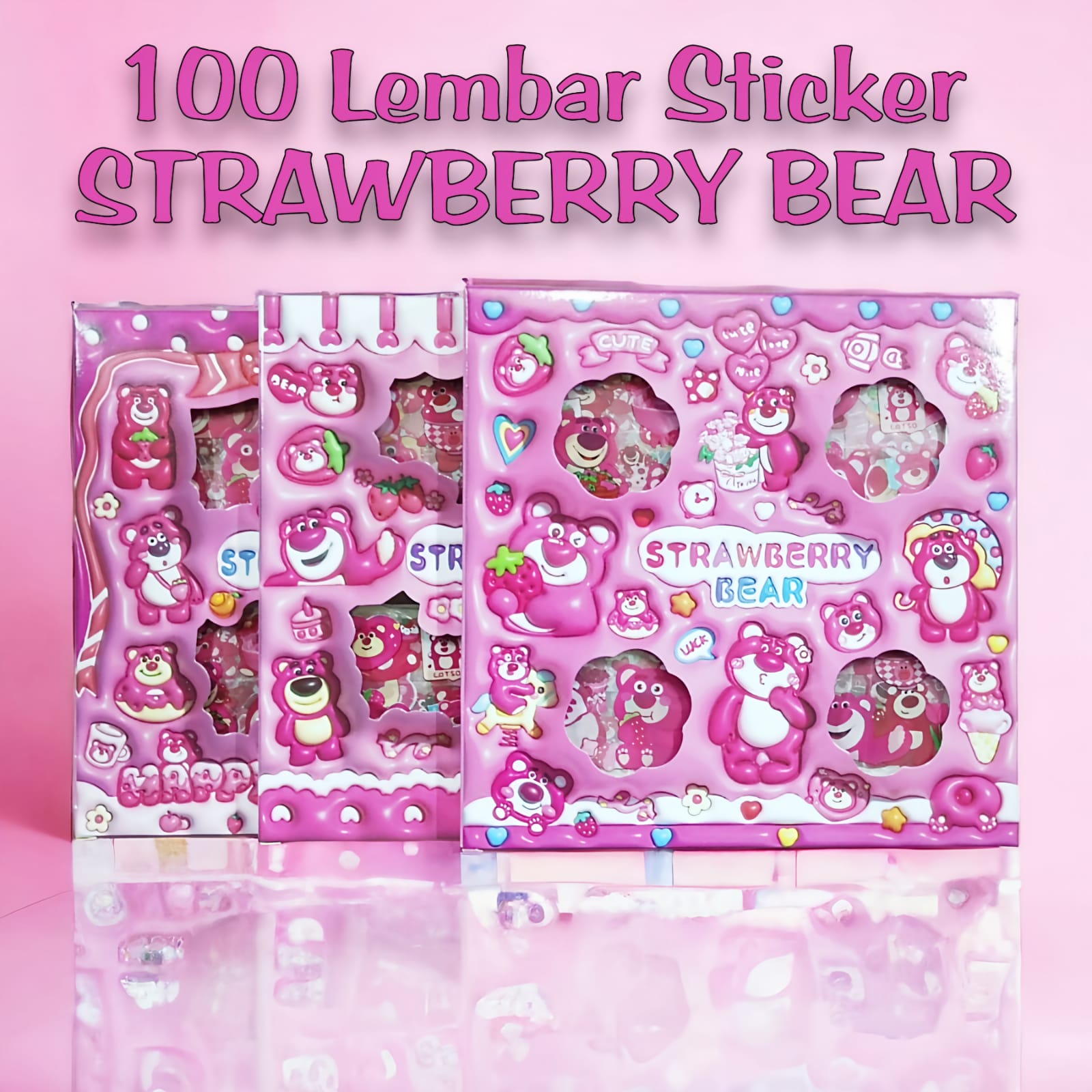 Sticker isi 100 LEMBAR MOMO / ONEPIECE / KUROMI / CINNAMON / SANRIO ...