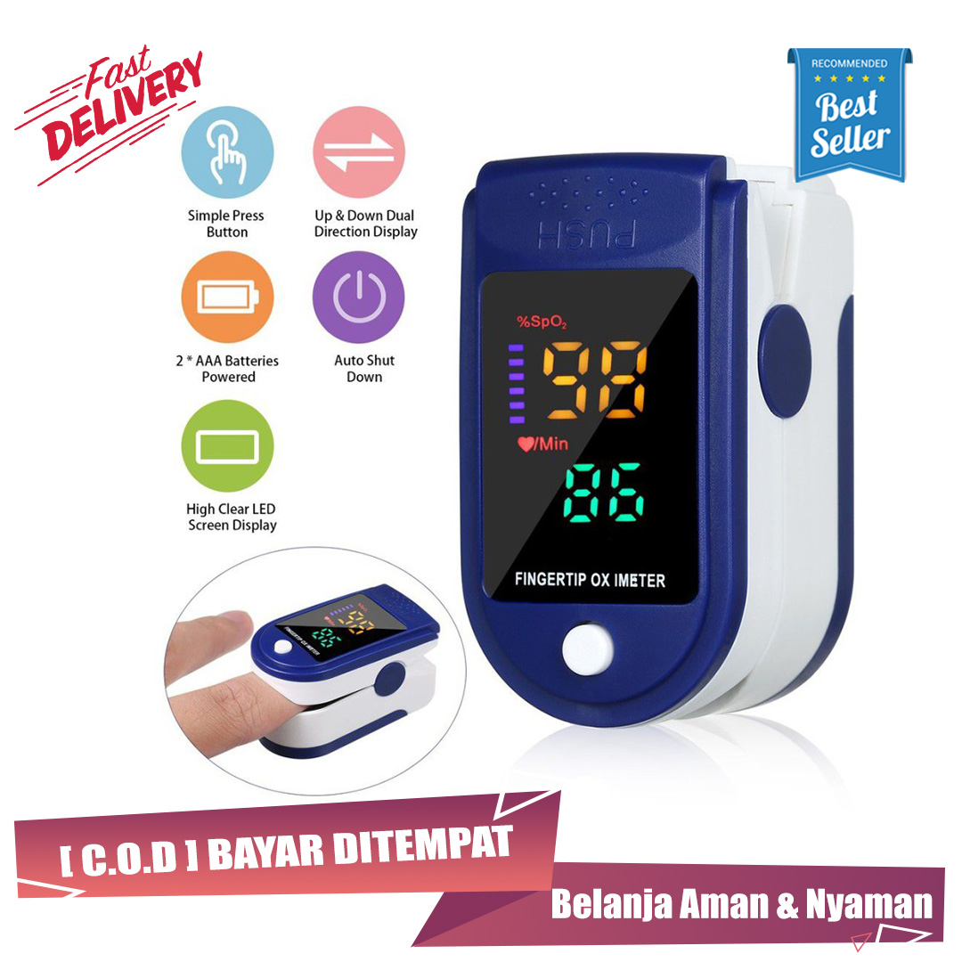 Alat Ukur Oksigen Dalam Tubuh Fingertip Pulse Oximeter Oximetry Sp02 ...