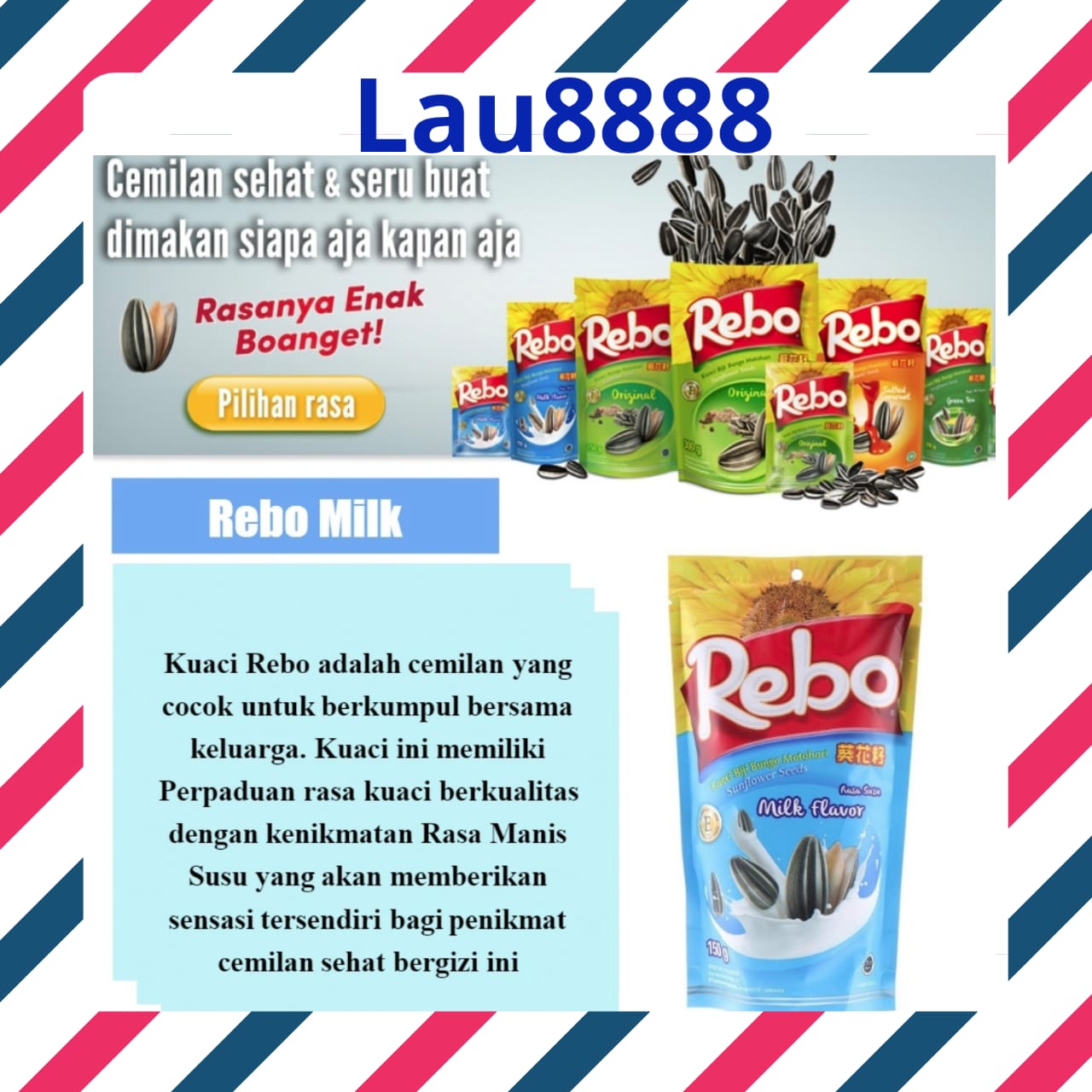 KUACI REBO MILK FLAVOR 150 GRAM | Lazada Indonesia