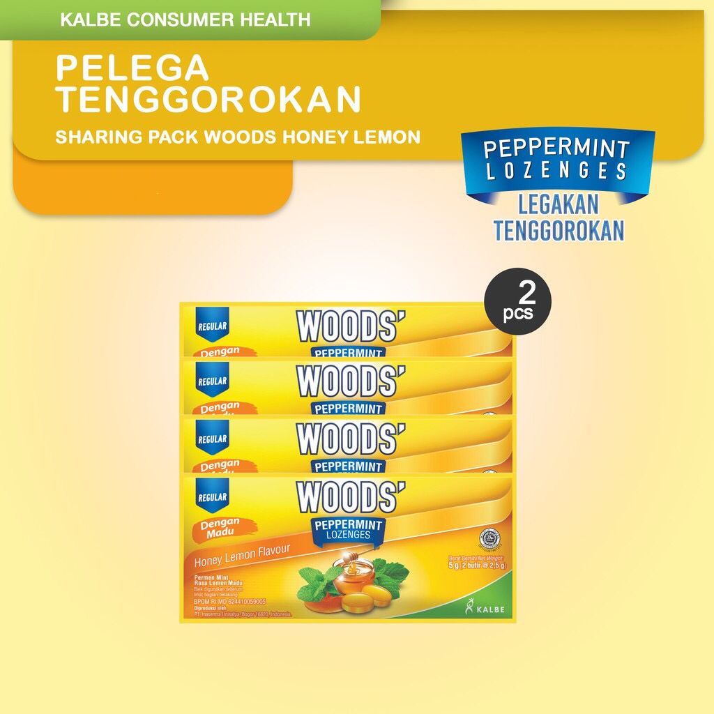 Woods Lozenges Honey Lemon Small Pack Sachet isi 2pcs | Lazada Indonesia