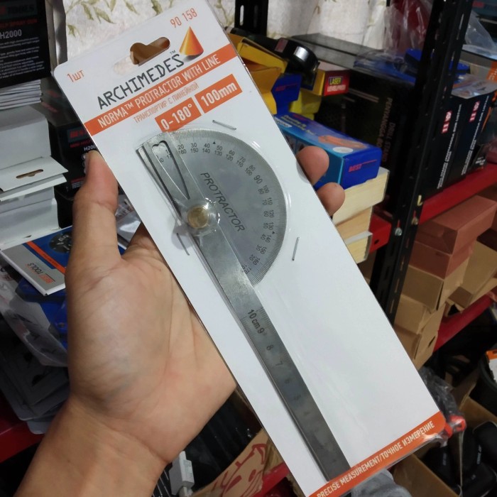 Penggaris Busur Stainless Protractor Alat Ukur Sudut | Lazada Indonesia